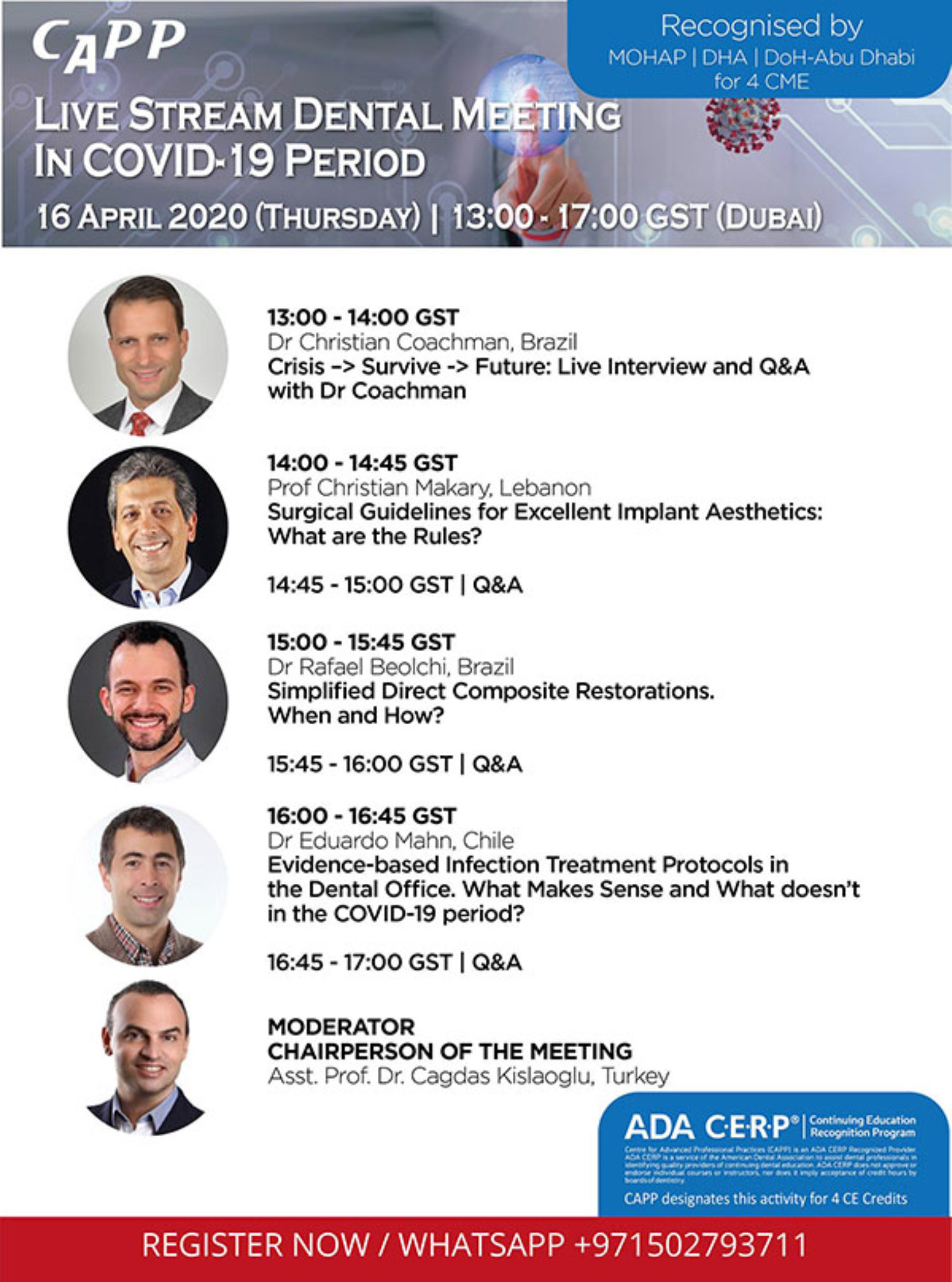 Πέμπτη, 16/04/2020: CAPP LIVE STREAM DENTAL MEETING IN COVID-19 PERIOD - OMNIPRESS Εκδηλώσεις